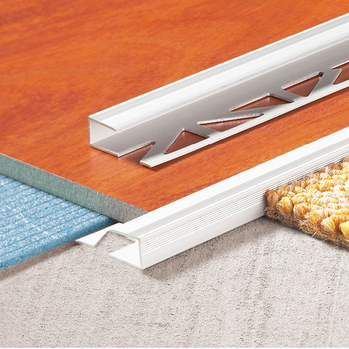 Završna letvica za podne ploče 1,8m C0 Srebro / Merkury